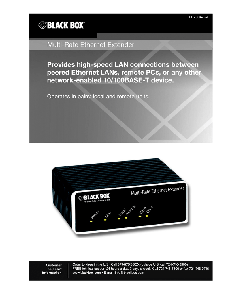 Black Box LB200A-R4 User manual | Manualzz