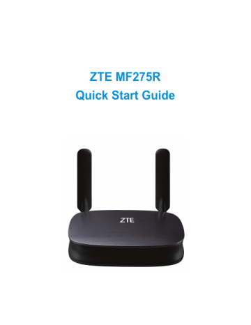 ZTE MF275R User manual | Manualzz