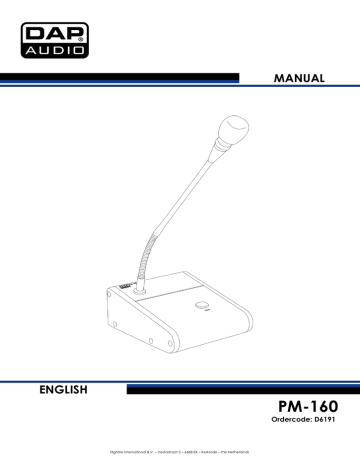 DAP Audio D6191 PM-160 manual | Manualzz