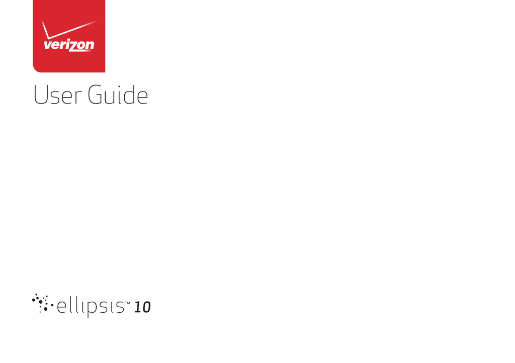 Verizon Ellipsis 10 User guide | Manualzz