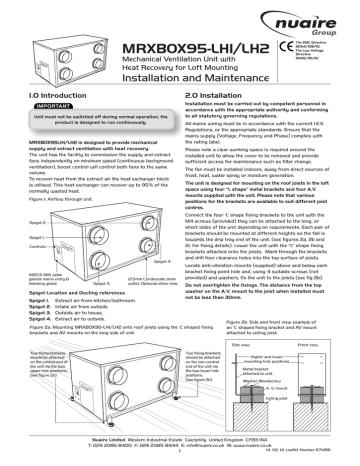 Nuaire MRXBOX95-LH2 Installation and Maintenance Manual | Manualzz