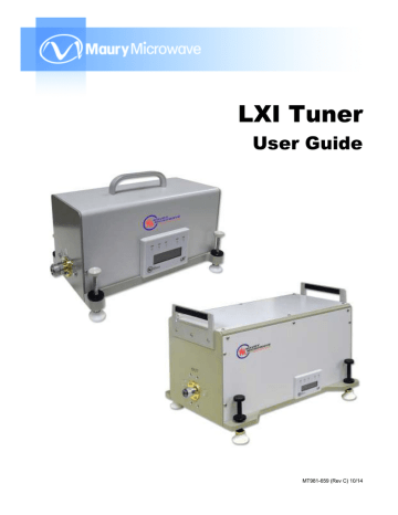 Maury Microwave LXI Tuner User Guide | Manualzz