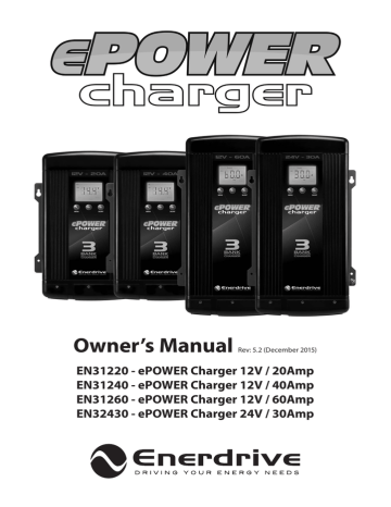 Enerdrive ePOWER Charger EN31260 Owner's Manual | Manualzz