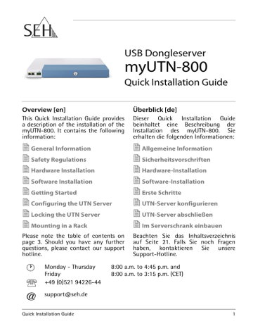 USB Dongleserver myUTN 800 Quick Installation Guide | Manualzz