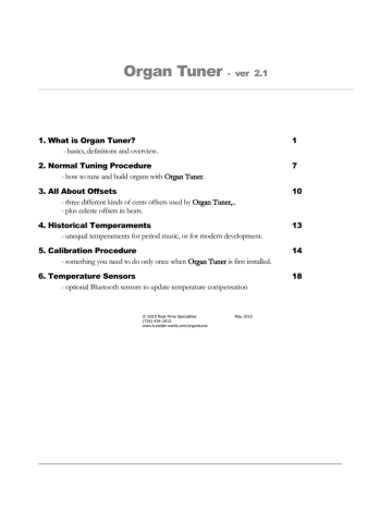 Organ Tuner 2.1 User Manual | Manualzz