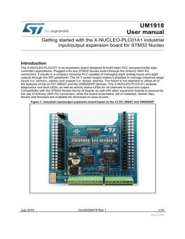 STMicroelectronics X-NUCLEO-PLC01A1 User Manual | Manualzz