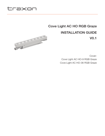 Traxon Cove Light AC HO-9 RGB Graze Installation manual | Manualzz