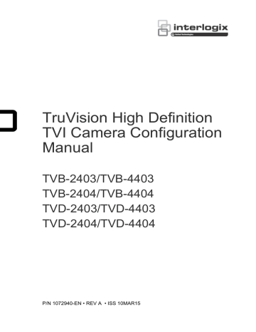 Interlogix TVD-2403 Configuration manual | Manualzz