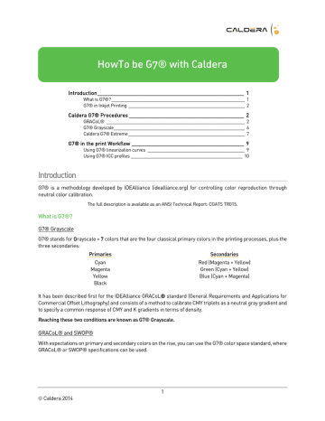 Caldera HowTo be G7 with Caldera | Manualzz