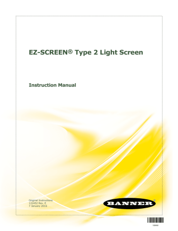 Light Screen EZ-SCREEN Type 2 Instruction Manual | Manualzz