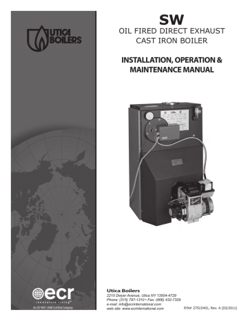 Utica Boilers Starfire SW Series II Oil Boiler Installation & Operation ...