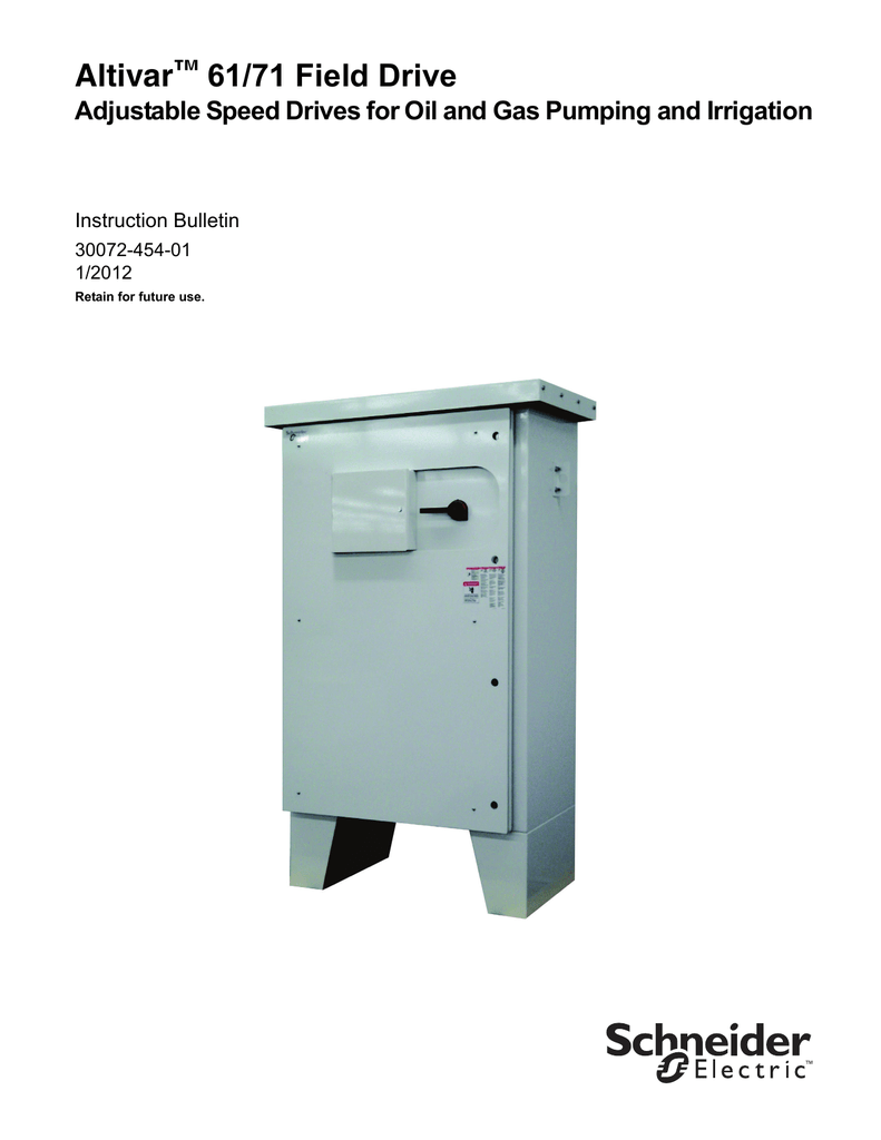 Schneider Electric Altivar 61 and 71 Field Drive Instruction Sheet ...