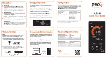 Geo SOLO II Quick start manual | Manualzz