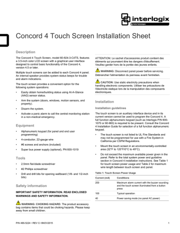 Interlogix 60-924-3-C4TS Installation Sheet | Manualzz