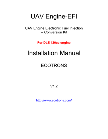 UAV Engine EFI DLE 120cc Installation Manual | Manualzz