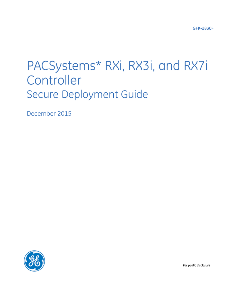 PACSystems* RXi, RX3i, and RX7i Controller | Manualzz