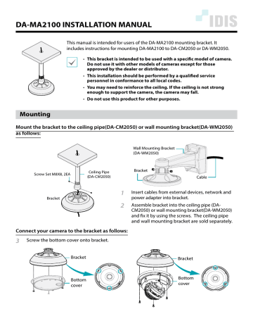 PACOM PPRO-DA-MA2100 MOUNT ADAPTOR Technical Manual | Manualzz