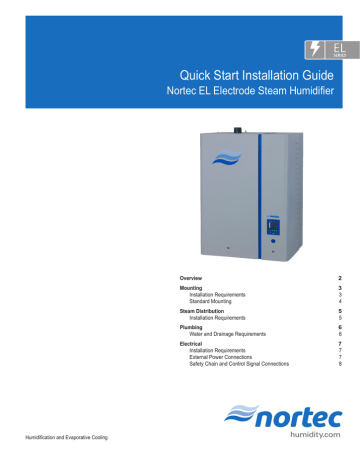 Nortec EL Electrode Steam Humidifier Quick Start Installation Guide ...