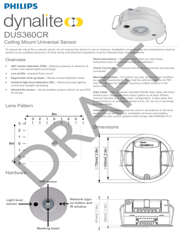 Dynalite DUS 360CR Installation Instructions | Manualzz