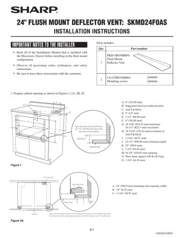 Sharp SMD2470AS Countertop Microwave Oven Installation instructions ...