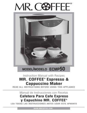 Mr. Coffee ECMP50 Coffeemaker User manual | Manualzz