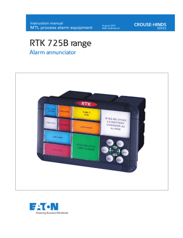 Eaton RTK 725B range Instruction manual | Manualzz