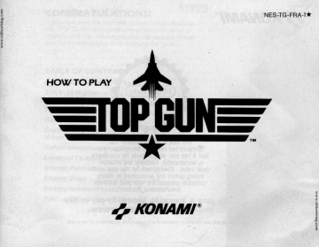 Konami Top Gun video game User manual | Manualzz