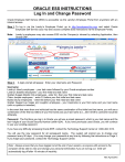 Oracle ESS Instructions - Log In & Change Password | Manualzz