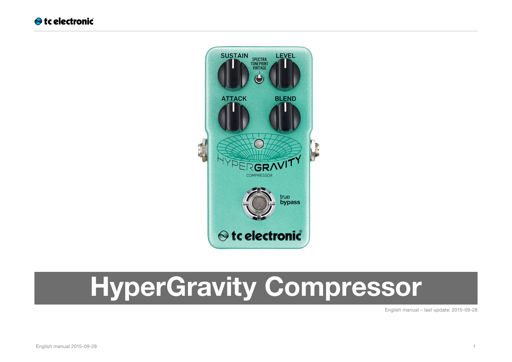 TC Electronic HYPERGRAVITY COMPRESSOR manual | Manualzz