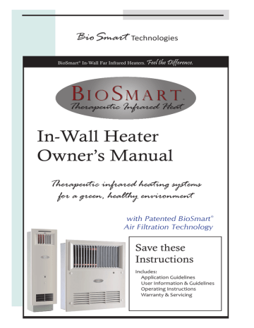 Bio Smart Technologies BioSmart 500F Owner's Manual | Manualzz