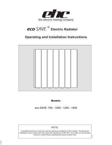 EHC 1500 Operating and Installation Instructions | Manualzz