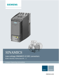 Siemens SINAMICS G120C - Reference manual, Operating instructions ...