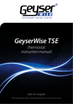 GeyserWise TSE Thermostat Instruction Manual | Manualzz