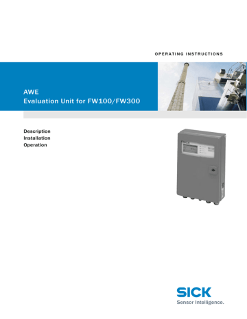 SICK FW100, AWE control unit Operating instructions | Manualzz
