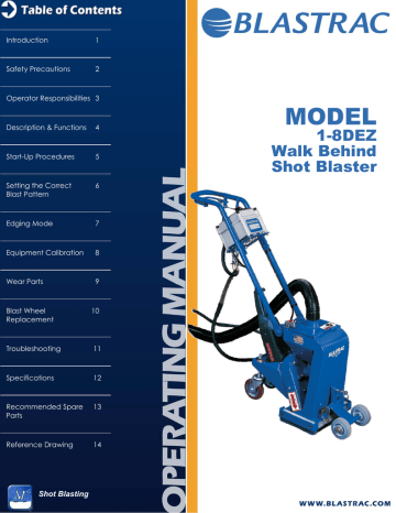 Shot Blaster 1-8DEZ Walk Behind Operating Manual | Manualzz