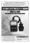 Centech OBD II & CAN Code Reader Owner's Manual | Manualzz