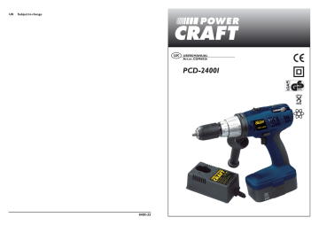Powercraft Cordless Drill PCD-2400I Users Manual - UK | Manualzz