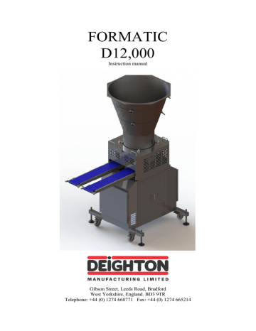 Deighton FORMATIC D12,000 Instruction manual | Manualzz