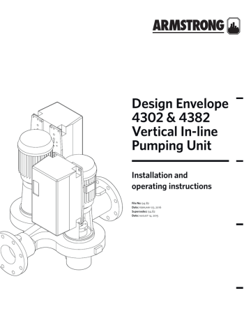 Armstrong Design Envelope 4302, 4382 Pumping Unit Installation ...