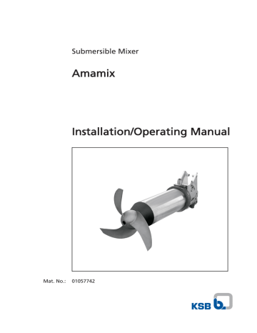 KSB Amamix Submersible Mixer Installation/Operating Manual | Manualzz