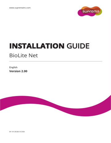 BioLite Net Installation Guide | Manualzz