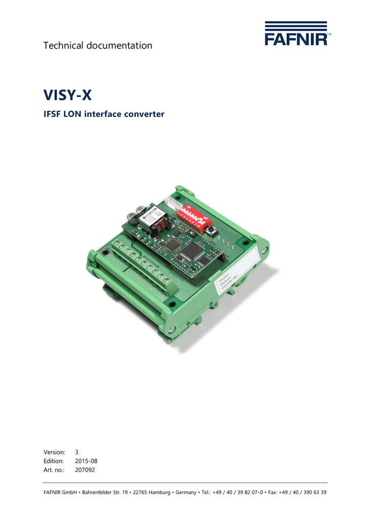 IFSF LON interface converter | Manualzz