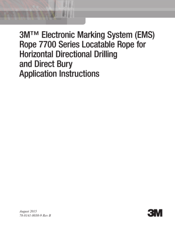 3M Electronic Marking System (Ems) Rope 7701-R-Tel, 300 m Instruction ...