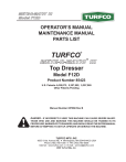 TURFCO Mete-R-Matic III F12D Top Dresser OPERATOR'S MANUAL | Manualzz