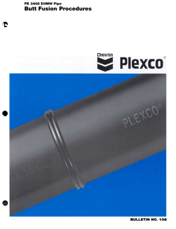 Plexco PE 3408 EHMW Pipe Butt Fusion Procedures Manual | Manualzz