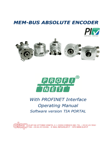 ELAP MEM-BUS PROFINET Absolute Encoder Operating Manual | Manualzz