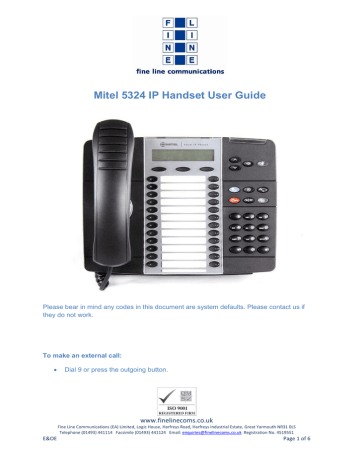 fine line Mitel 5340 User manual | Manualzz
