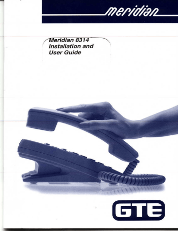 Meridian 8314 Installation and User Guide | Manualzz