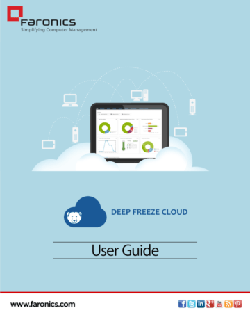 Faronics Deep Freeze Cloud User Guide | Manualzz