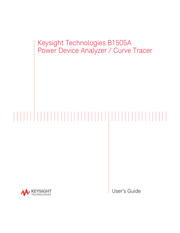 Keysight Power Device Analyzer B1505A User's Guide | Manualzz